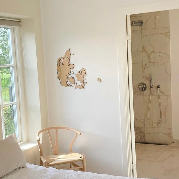 Danmarkskort med personligt bynavn