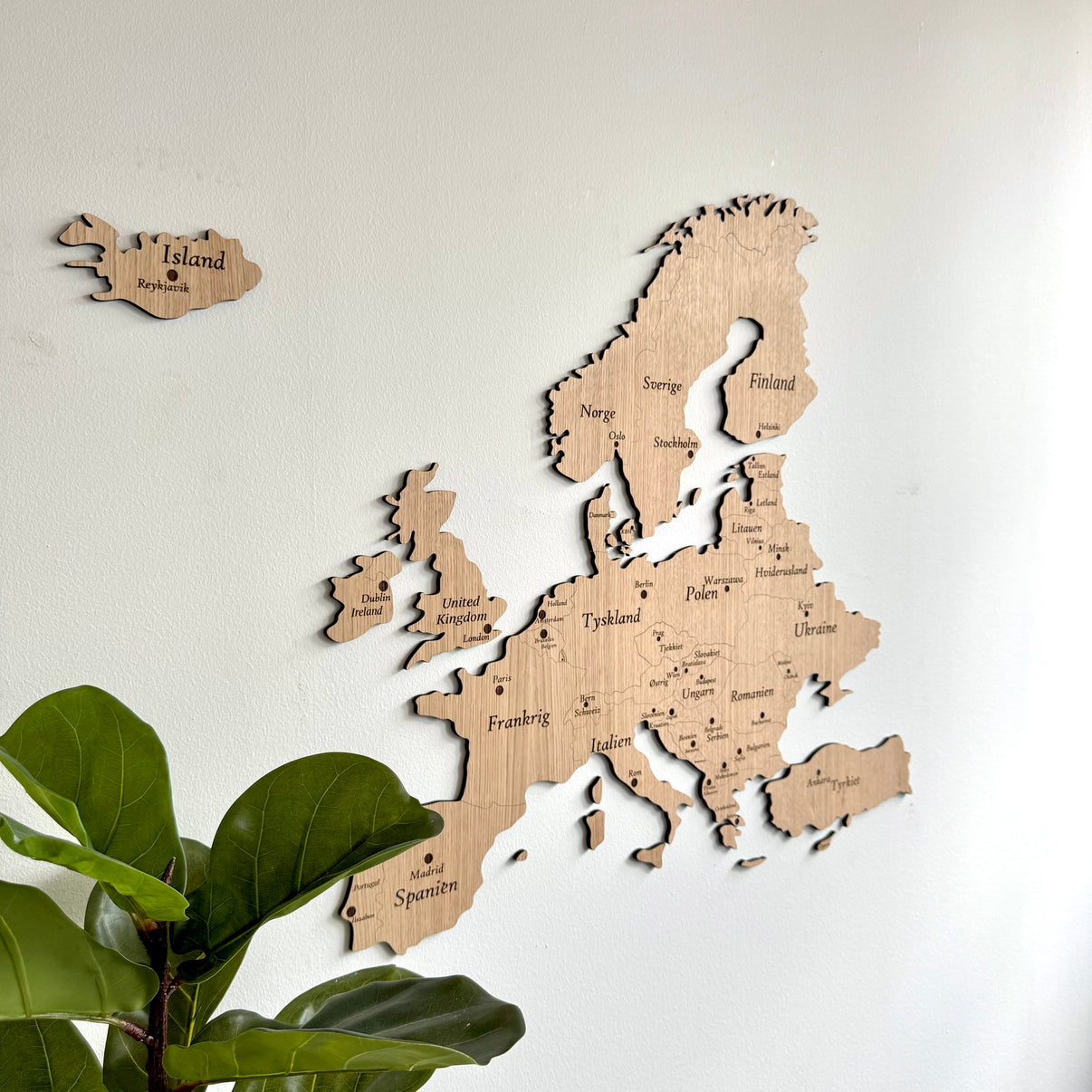 Europa Kort til væg - 110x80cm