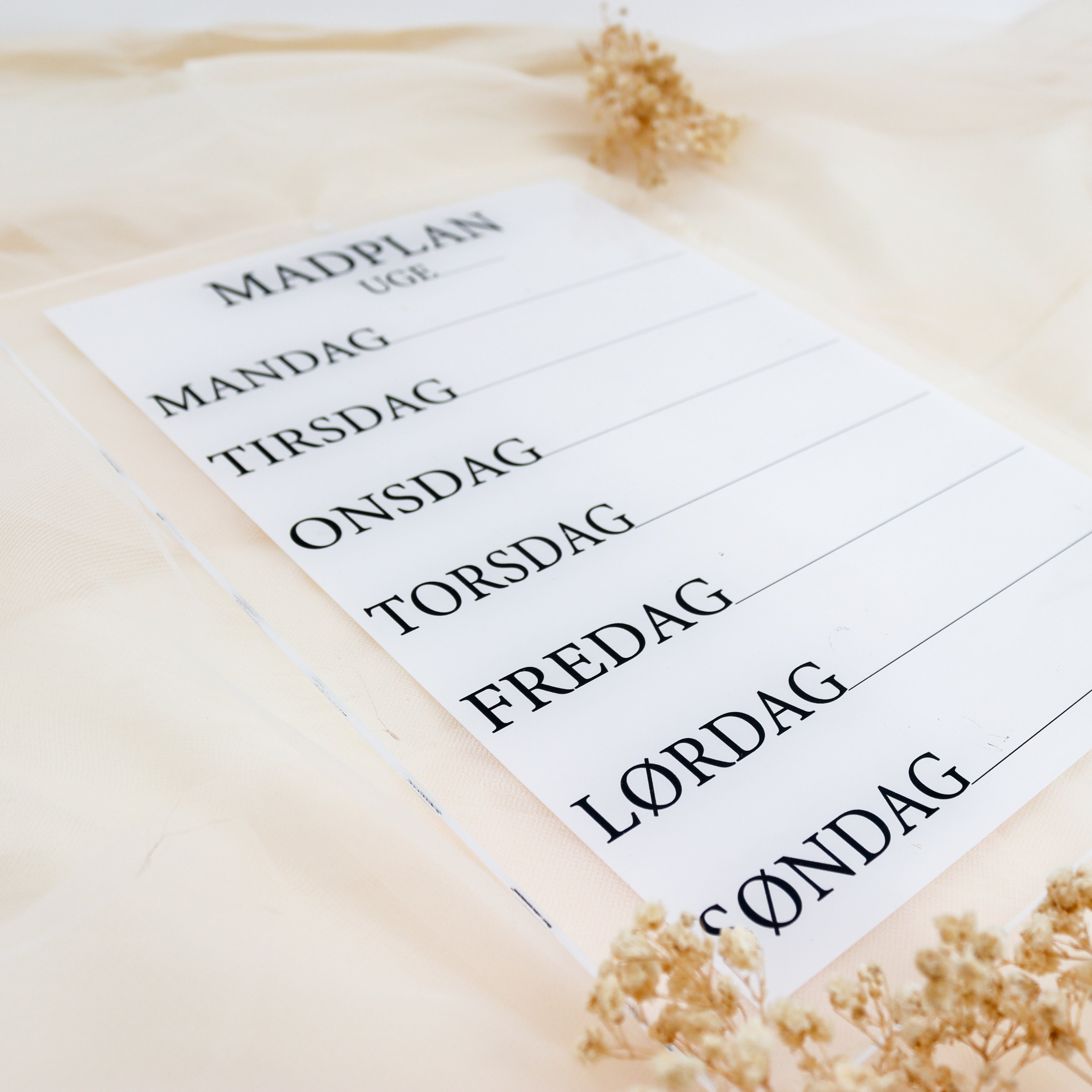 Madplan - 24,5×33 cm