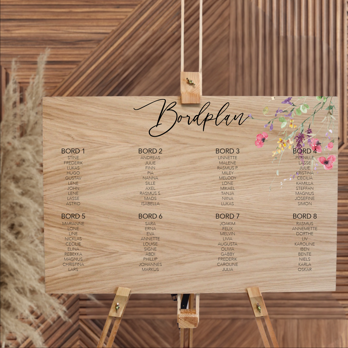 Bordplan - Vilde blomster - 60x40 cm